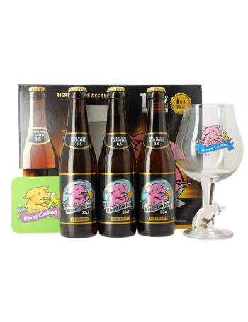 Coffret Rince Cochon Bleu (3 bières 1 verre) - Fournisseur ...